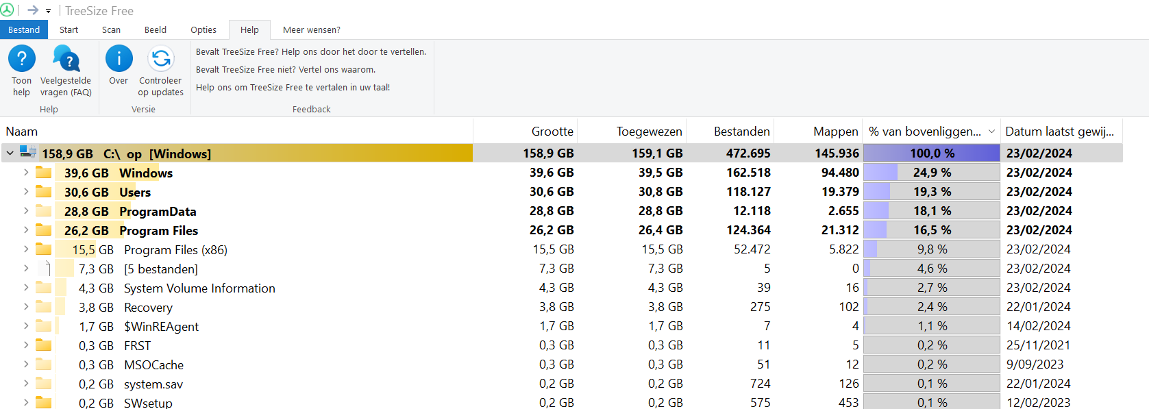 Printout mappenstructuur van directory SeniorenNet - Website voor de ...